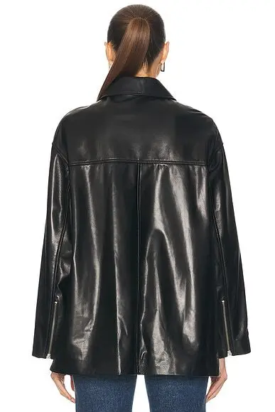Nour Hammour Layne Sleek Leather Jacket