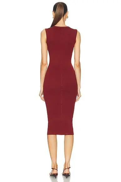 FLORE FLORE Esme Midi Dress - Syrah