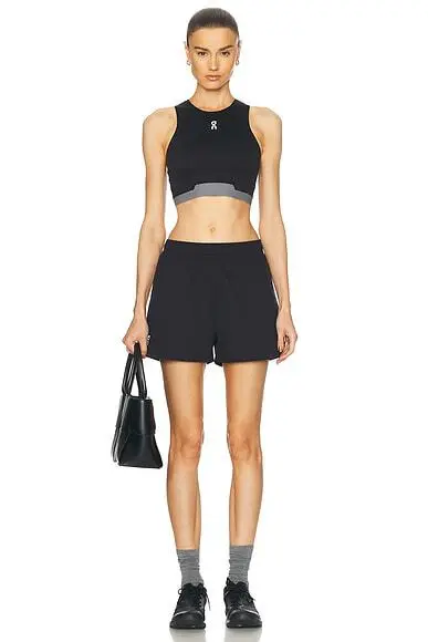 On Train 2 In 1 Crop Top - Black