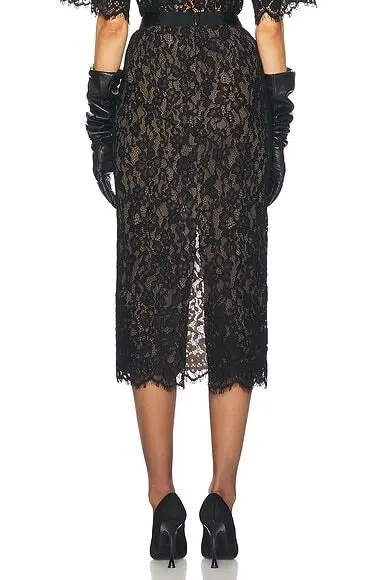 HELSA The Lace Midi Skirt