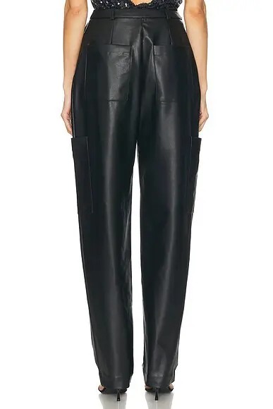Lapointe Stretch Faux Leather Tapered Trouser