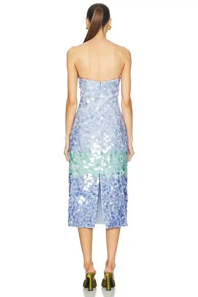 Carolina Herrera Strapless Midi Dress