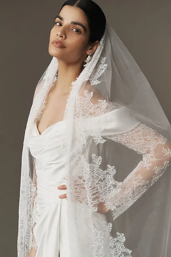 Watters Harlow Cathedral Veil - Ivory