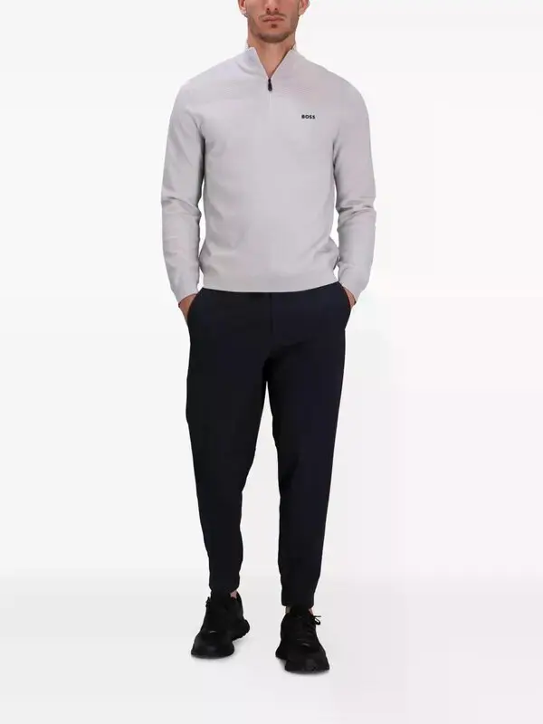 BOSS Tapered-fit Trousers In Water-repellent Stretch Fabric