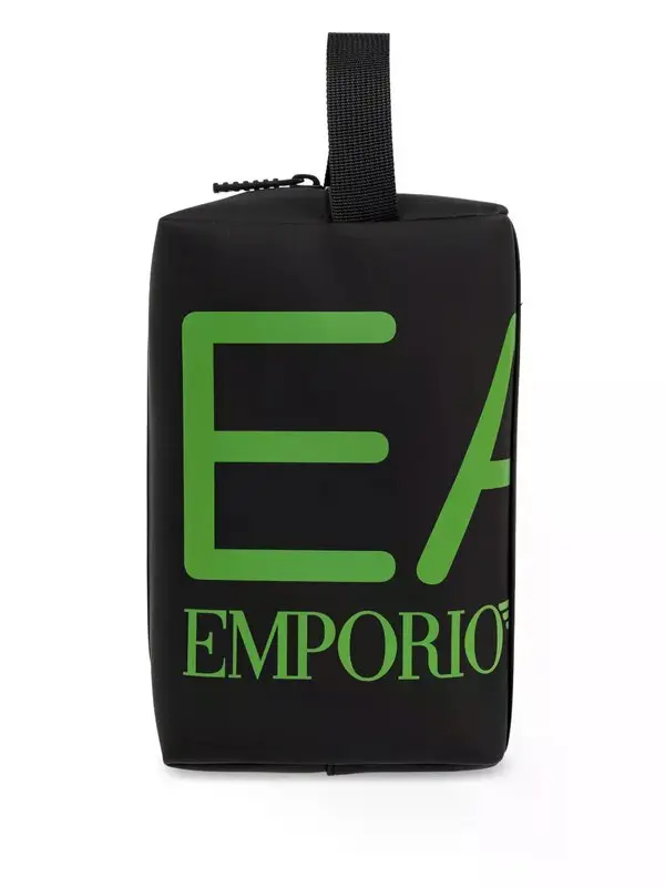 EA7 Logo-print Wash Bag - Black