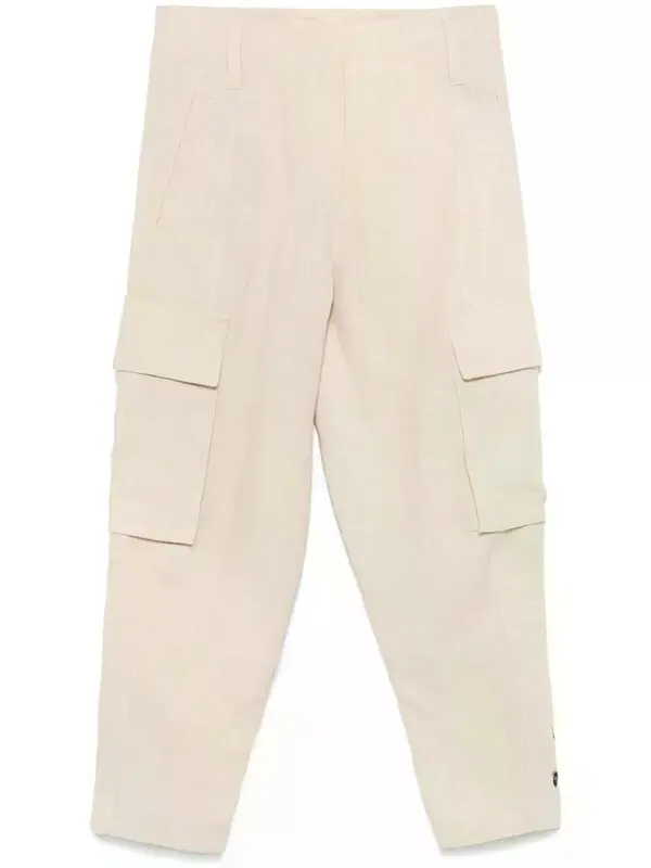 Brunello Cucinelli Linen Cargo Trousers - Neutrals