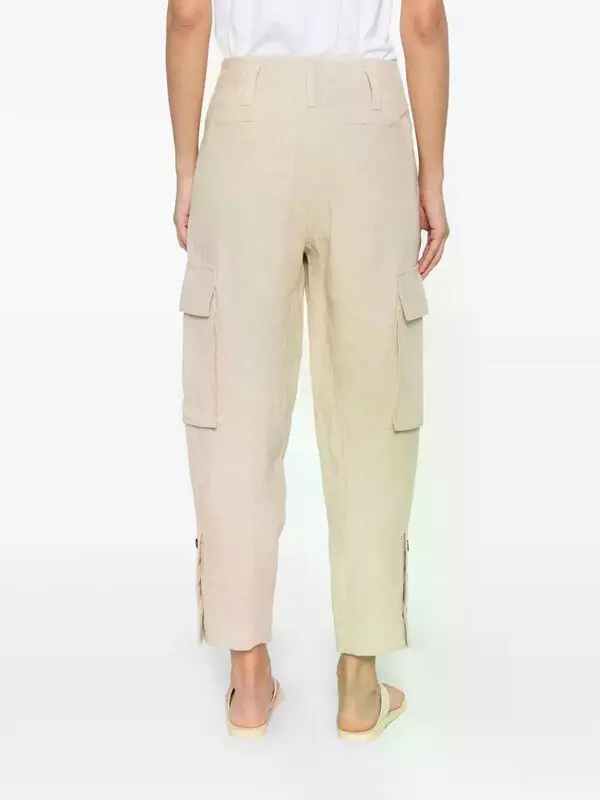 Brunello Cucinelli Linen Cargo Trousers - Neutrals