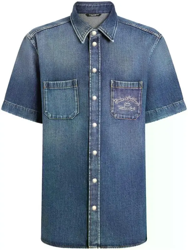 Dolce & Gabbana Short-sleeved Denim Shirt