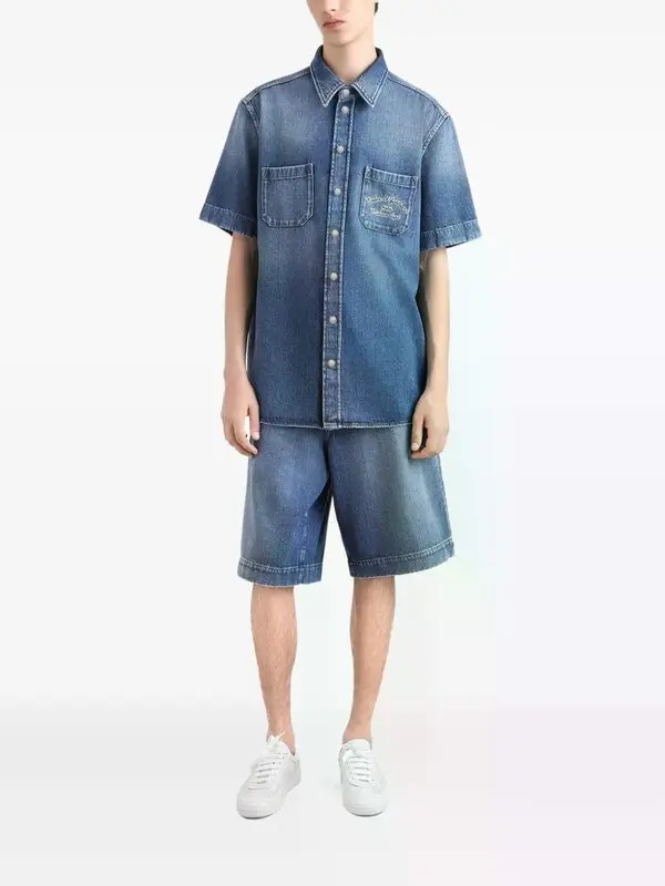 Dolce & Gabbana Short-sleeved Denim Shirt