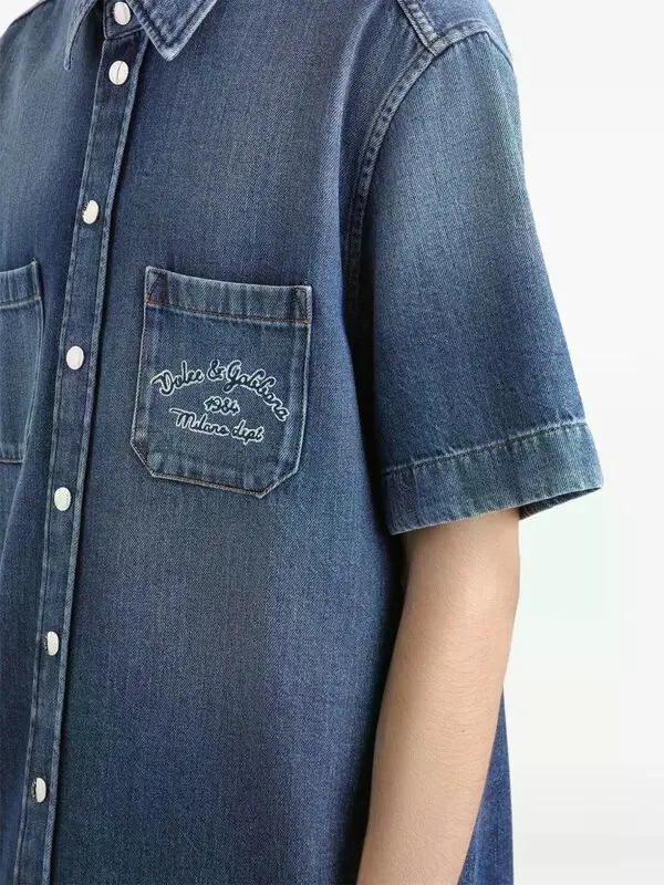 Dolce & Gabbana Short-sleeved Denim Shirt