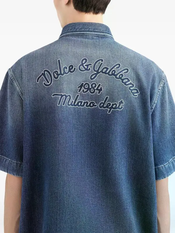 Dolce & Gabbana Short-sleeved Denim Shirt