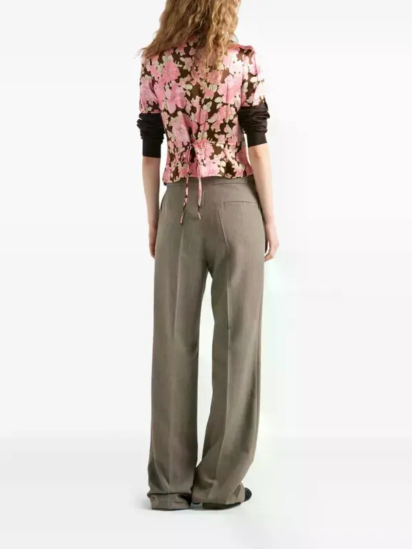 Prada Floral-print Satin Shirt