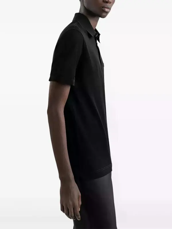 Dolce & Gabbana Logo-plaque Polo Shirt - Black