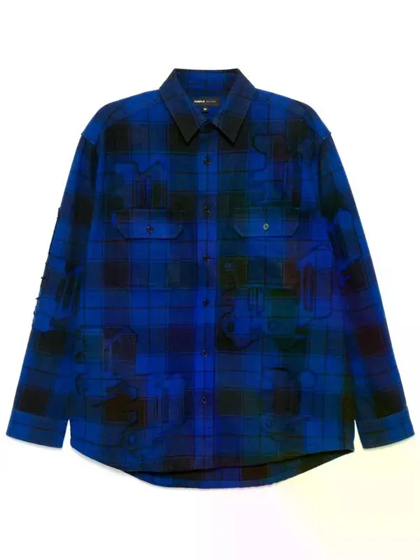 PURPLE BRAND Gothic P Flannel Shirt