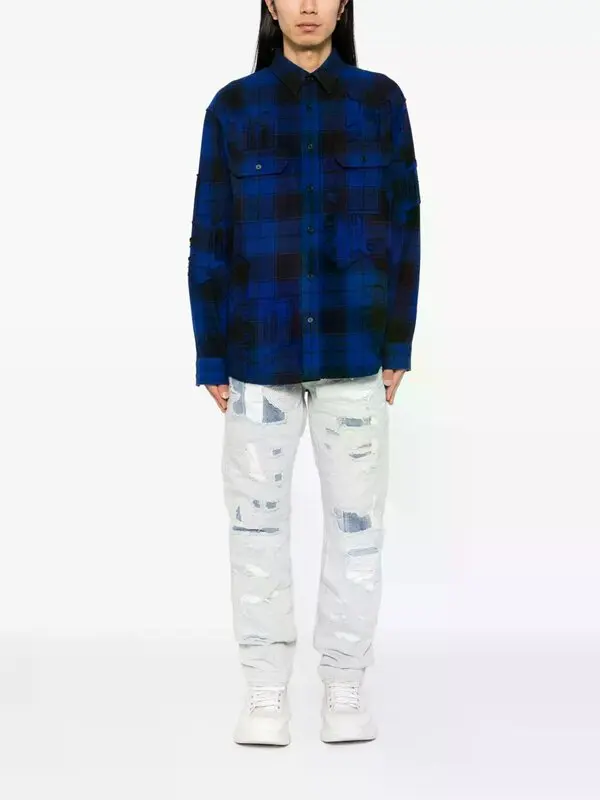 PURPLE BRAND Gothic P Flannel Shirt