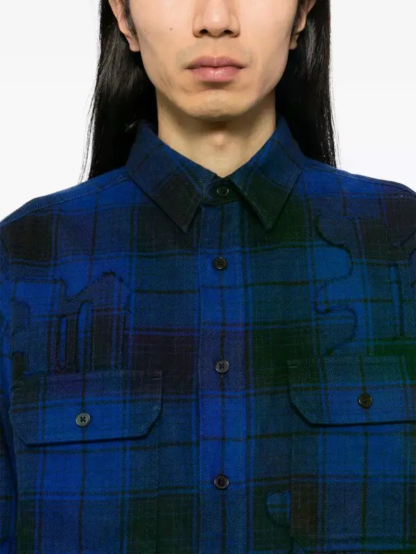 PURPLE BRAND Gothic P Flannel Shirt