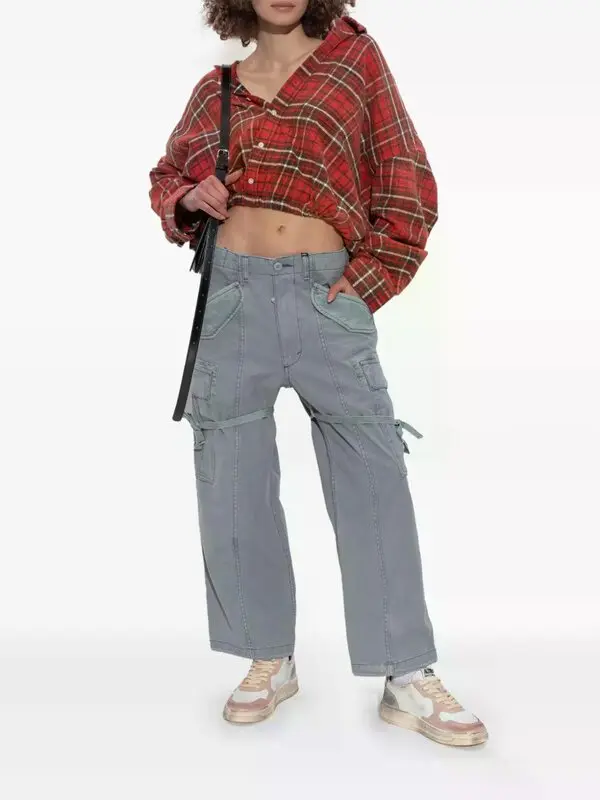 R13 Cropped Cargo Trousers