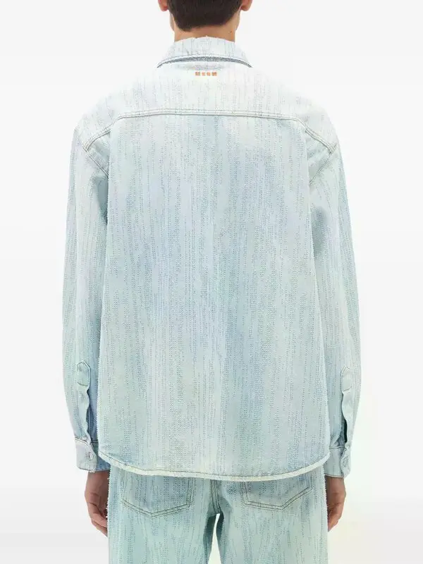 MSGM Washed-denim Overshirt