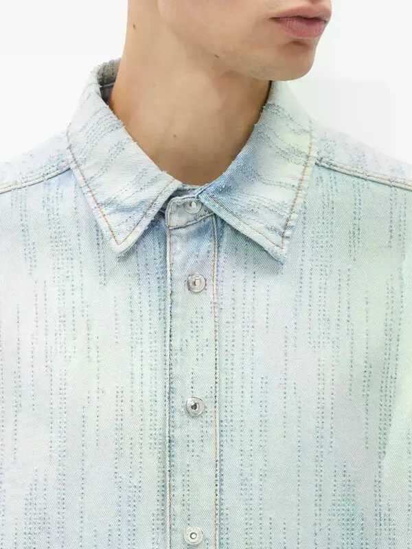 MSGM Washed-denim Overshirt
