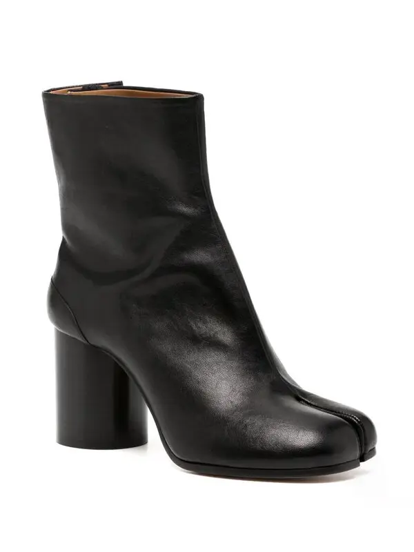 MAISON MARGIELA Tabi Leather Ankle Boots - Black