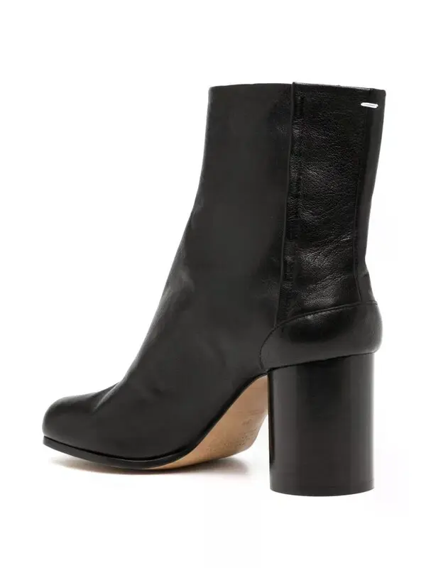 MAISON MARGIELA Tabi Leather Ankle Boots - Black