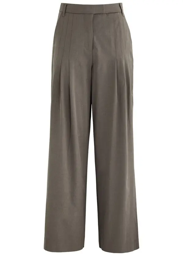 Remain Birger Christensen Wide-leg Twill Trousers