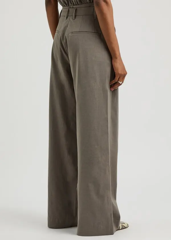 Remain Birger Christensen Wide-leg Twill Trousers