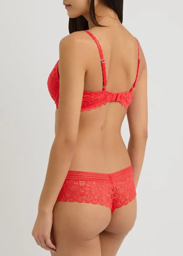 Wacoal Raffine Lace Plunge Bra - Red
