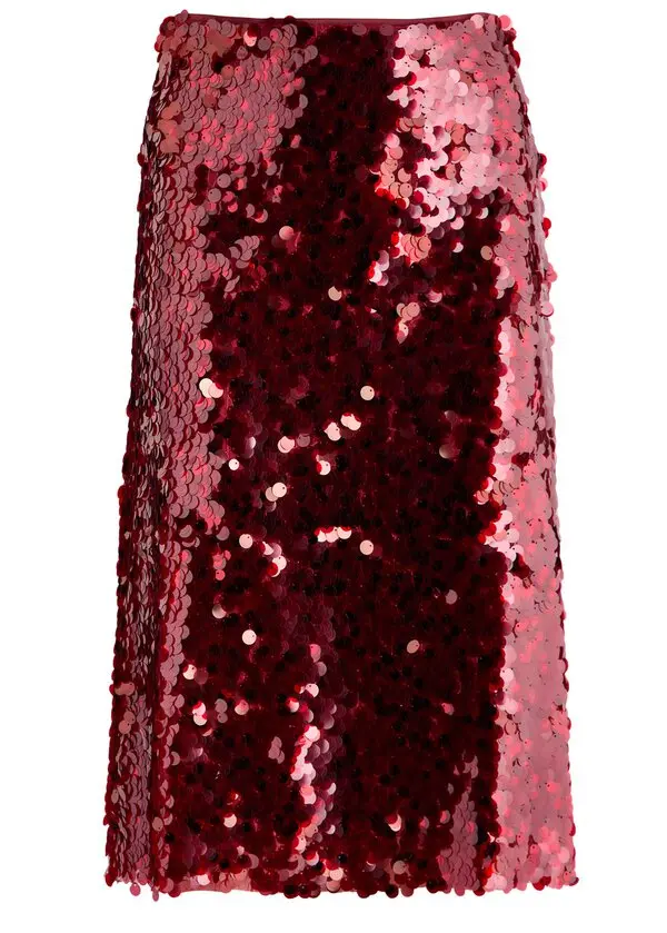 Vince Sequin-embellished Tulle Midi Skirt