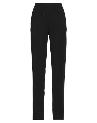 Sprwmn Crepe Stretchy Fabric High Waisted Straight Leg Pants