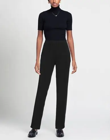 Sprwmn Crepe Stretchy Fabric High Waisted Straight Leg Pants