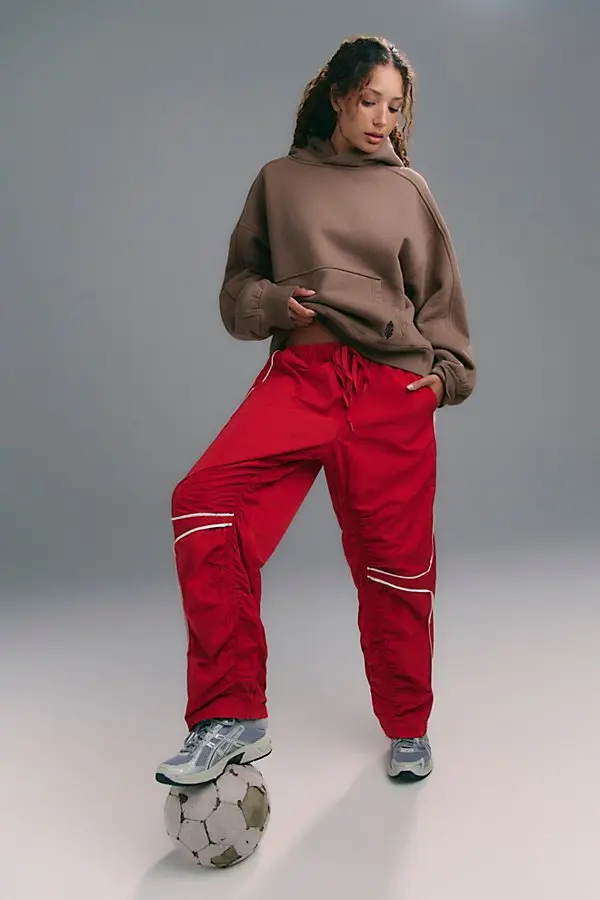 Free People Track Star Pants - Electric Cherry