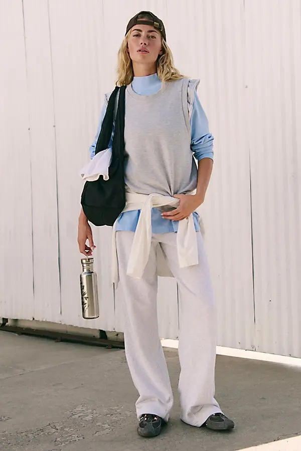 Free People Flutter Tank Top - Grey