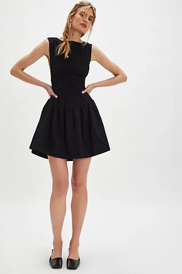 a line mini black dress Rails | Harriet Dress - Black | Premium Cotton | Size XXS