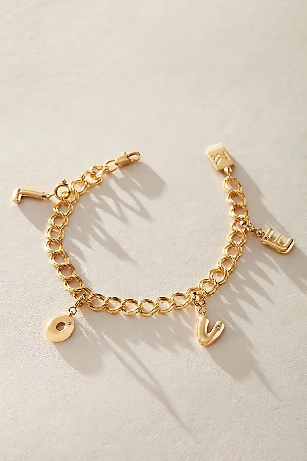 MIRANDA FRYE Love Charm Bracelet - Gold