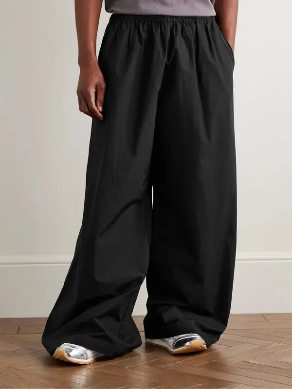 Acne Studios Wide-leg Cotton And Nylon-blend Trousers