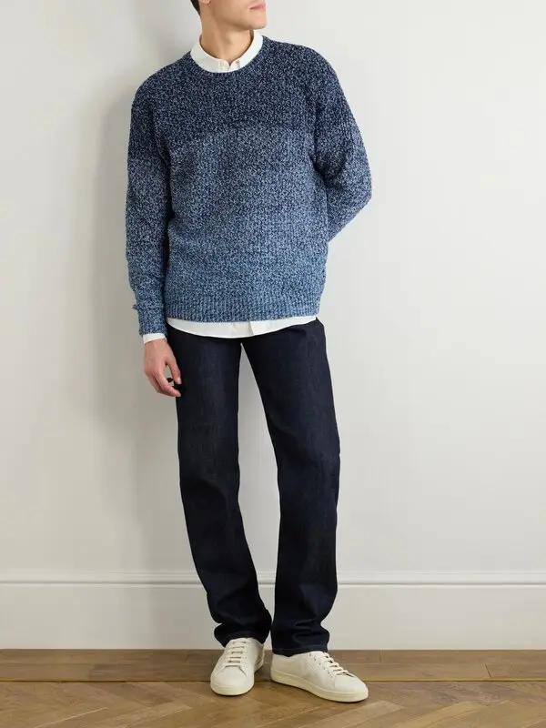 Etro Degradé Cotton-jacquard Sweater