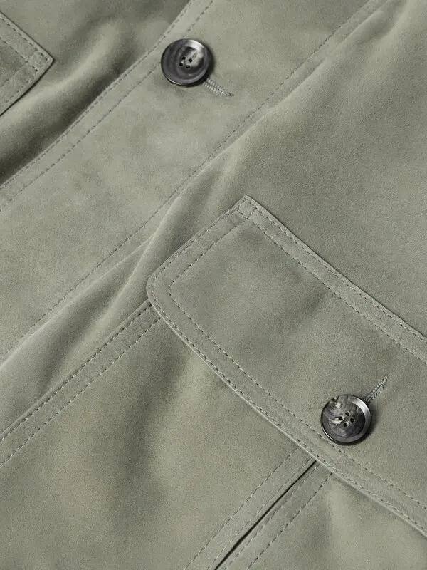 Brioni 75 Padded Suede Blouson Jacket