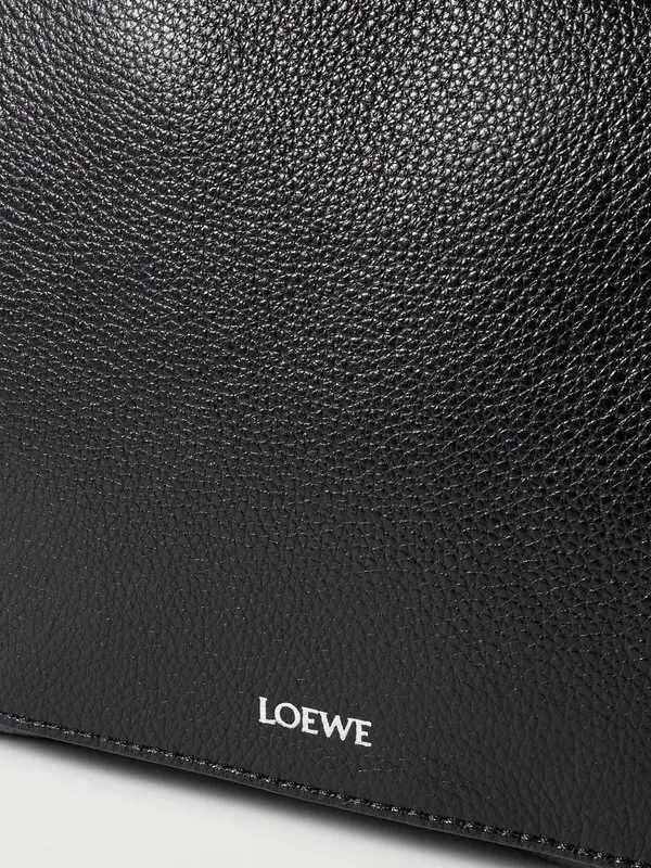 Loewe Pebble Xs Full-grain Leather Messenger Bag - Black