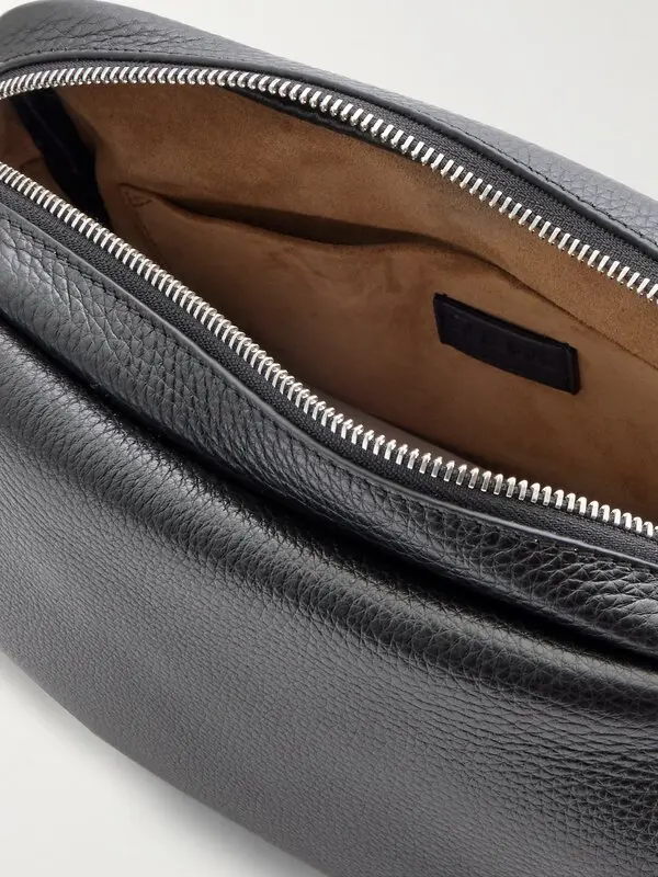 Loewe Pebble Xs Full-grain Leather Messenger Bag - Black