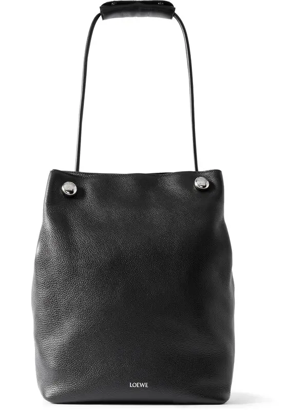Loewe Pebble Leather Tote Bag - Black