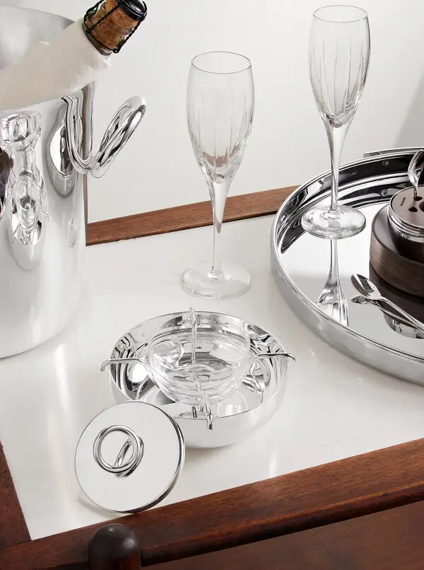 Christofle Vertigo Small -plated Caviar Serving Set