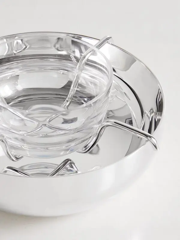 Christofle Vertigo Small -plated Caviar Serving Set