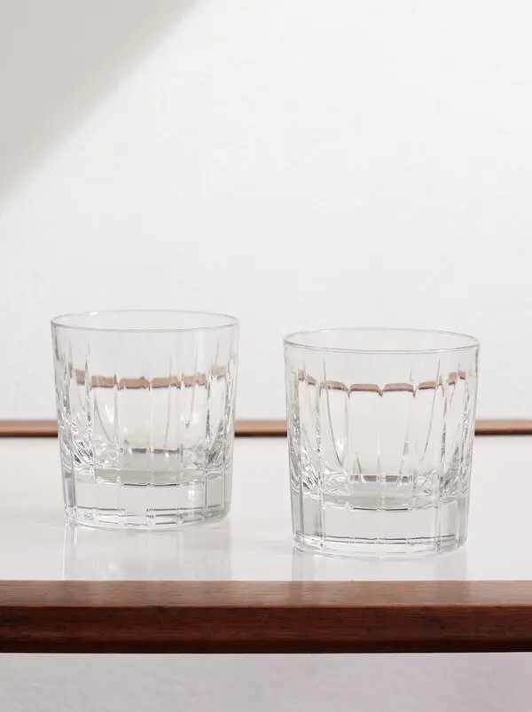 Christofle Iriana Set Of Two Crystal Old Fashioned Glasses - Neutrals