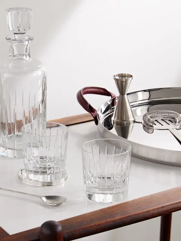 Christofle Iriana Set Of Two Crystal Old Fashioned Glasses
