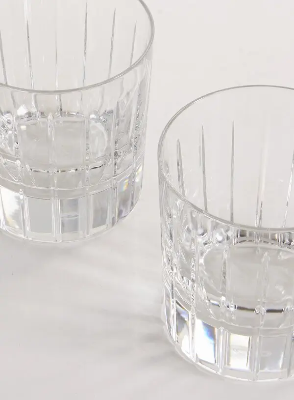 Christofle Iriana Set Of Two Crystal Old Fashioned Glasses