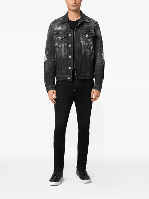 Philipp Plein Stud-embellished Denim Jacket