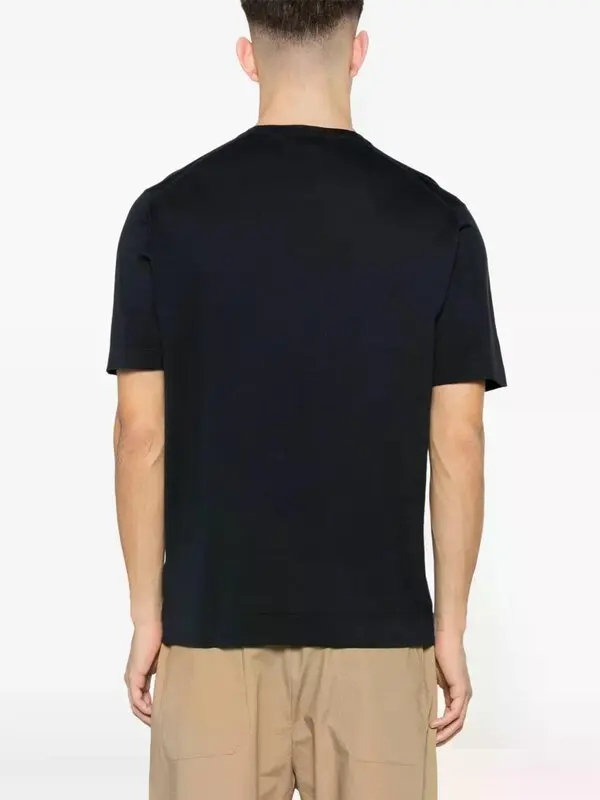 John Smedley Lorca Fine-knit T-shirt - Blue