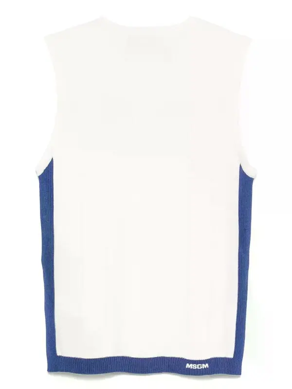 MSGM Ribbed-knit Tank Top
