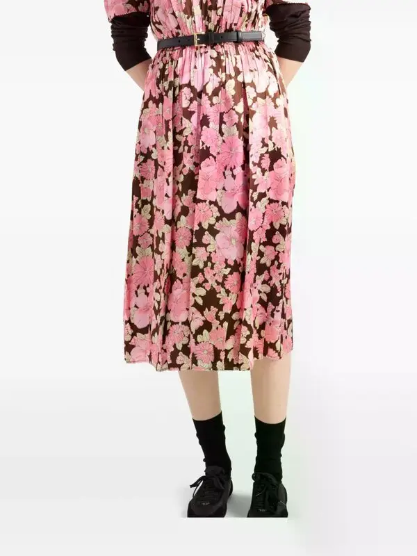 Prada Floral Print Midi Dress
